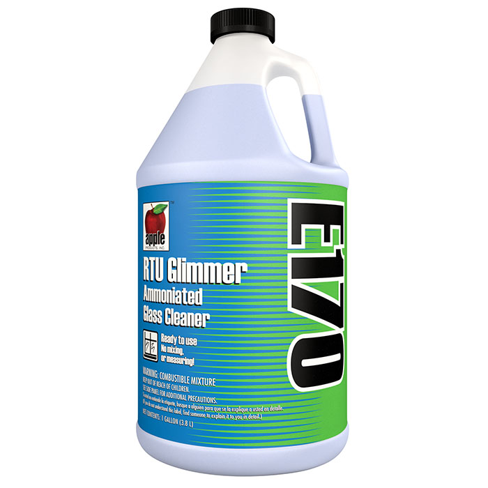 APPLE GLIMMER RTU GLASS CLNR W/AMMONIA 4/1GL E170-4